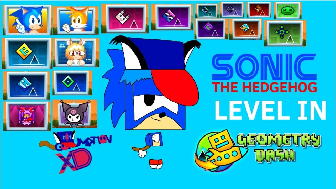 Geometry dash sonic the hedgehog level // gokumation XD // gameplay ...