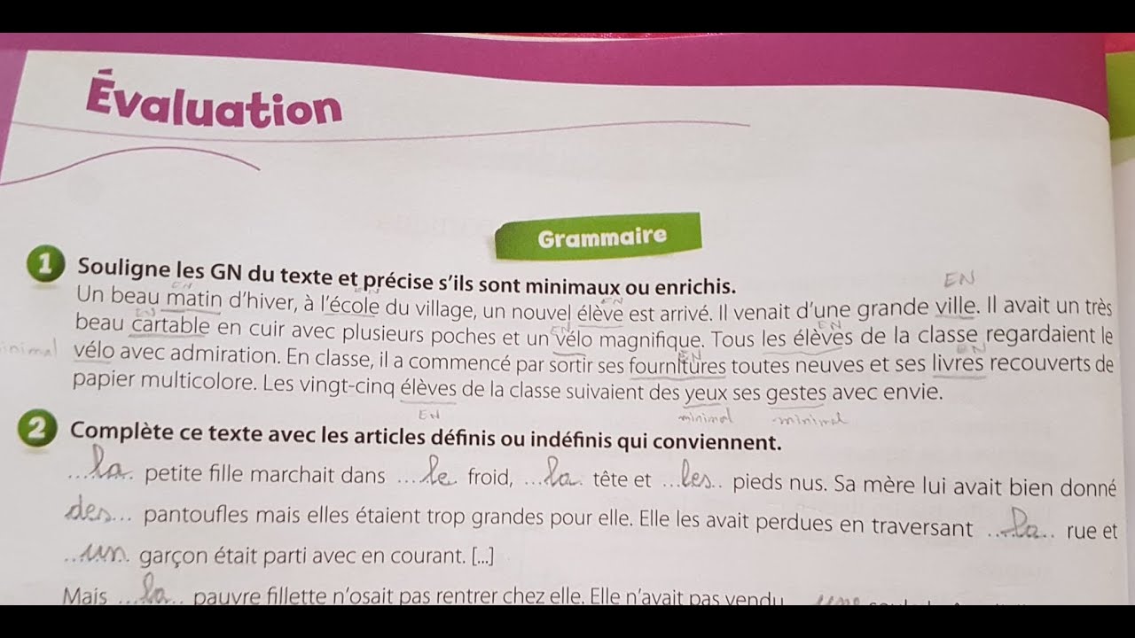 Livret d'activité : Unité 1/ Evaluation Page 12 - YouTube