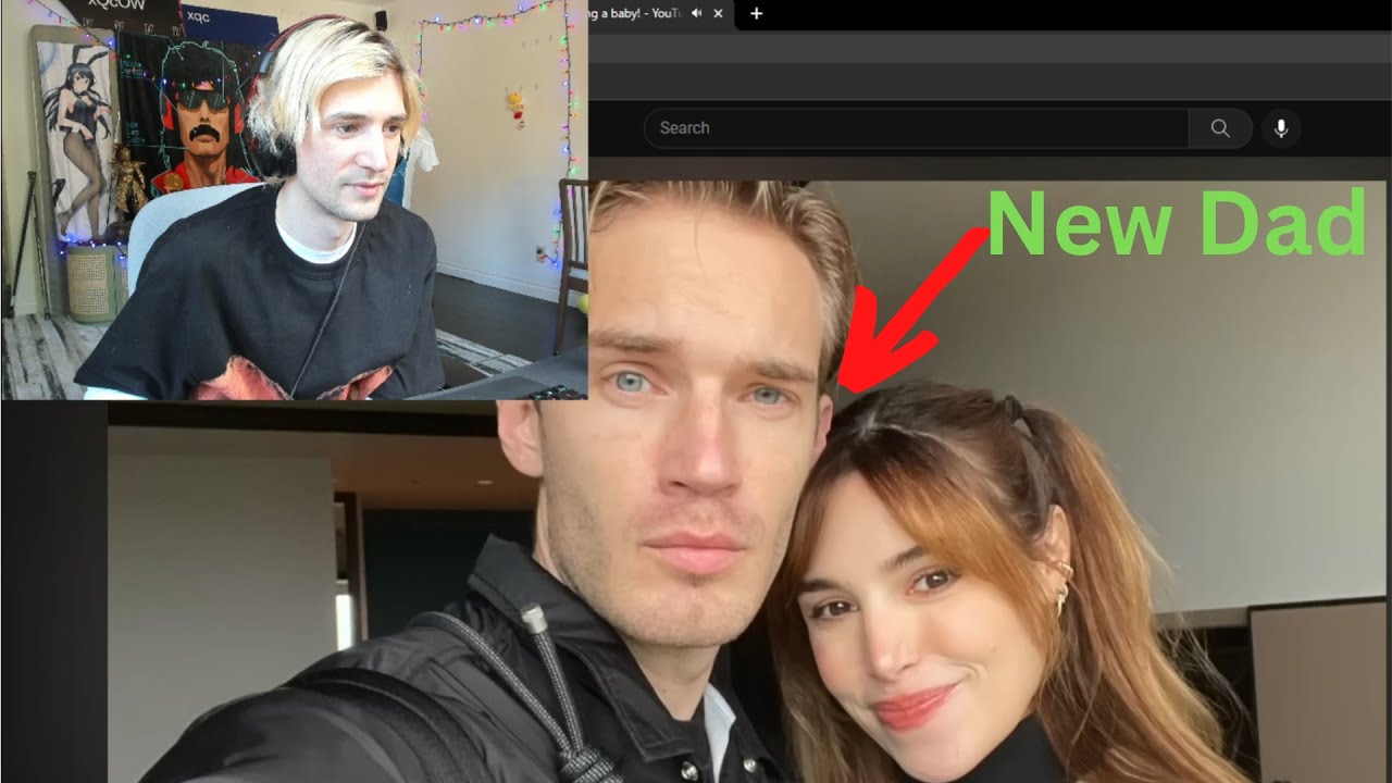 XQC Reacts to PewDiePie Being a New Dad - YouTube