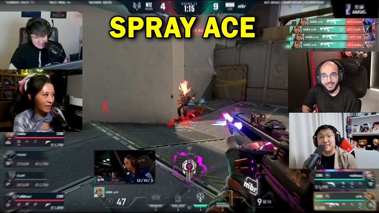 Streamers React to MIBR srN Shutting Down Ninetails with an INSANE ACE in VCT GC - YouTube