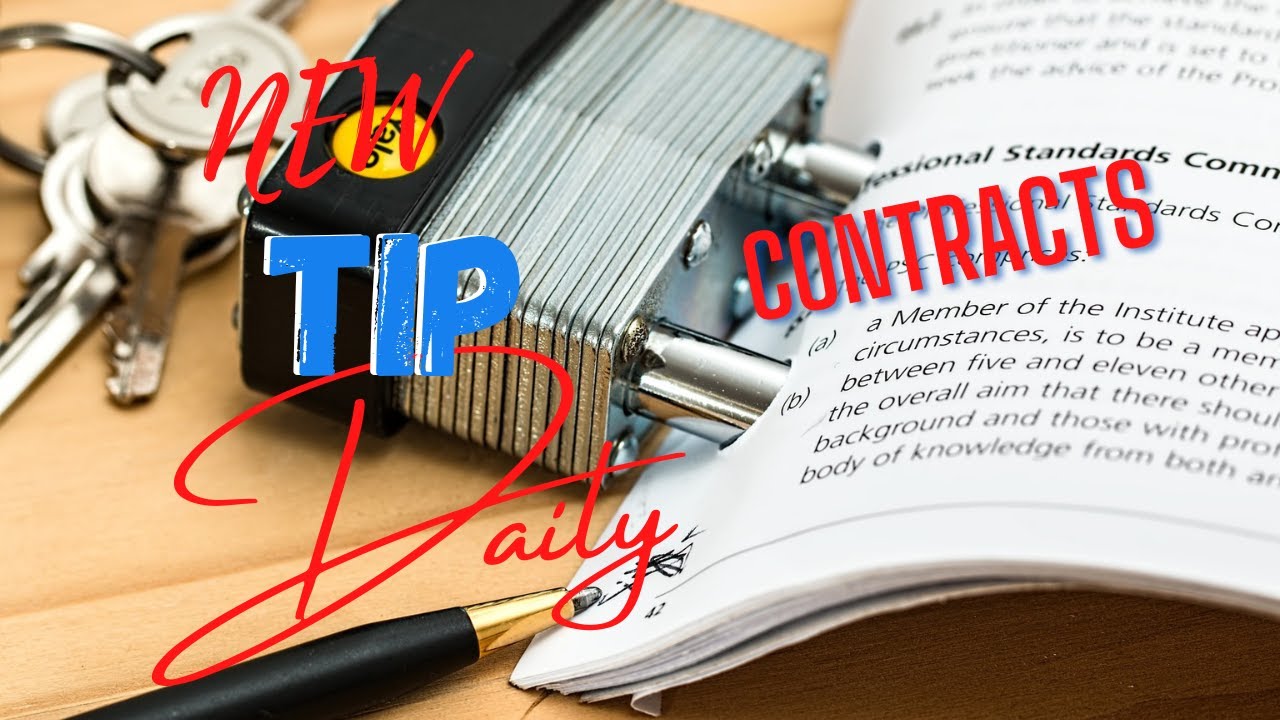 Benefits of Contracts - New Tip Daily - YouTube