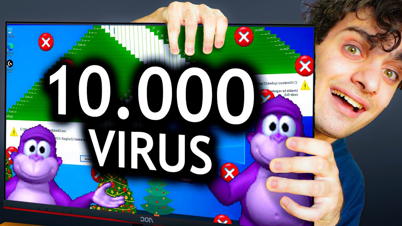 Instale 10.000 VIRUS en mi PC (RECOPILACION) - YouTube