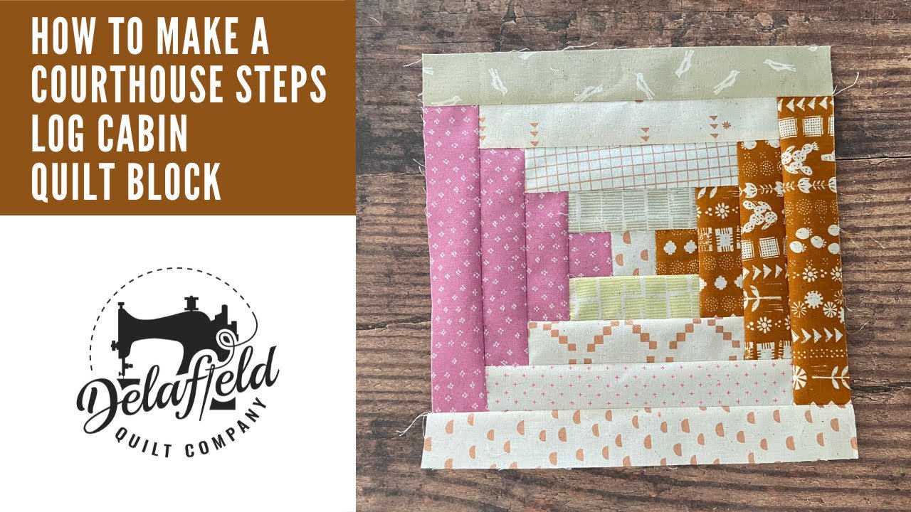 How to make a courthouse steps quilt block - YouTube