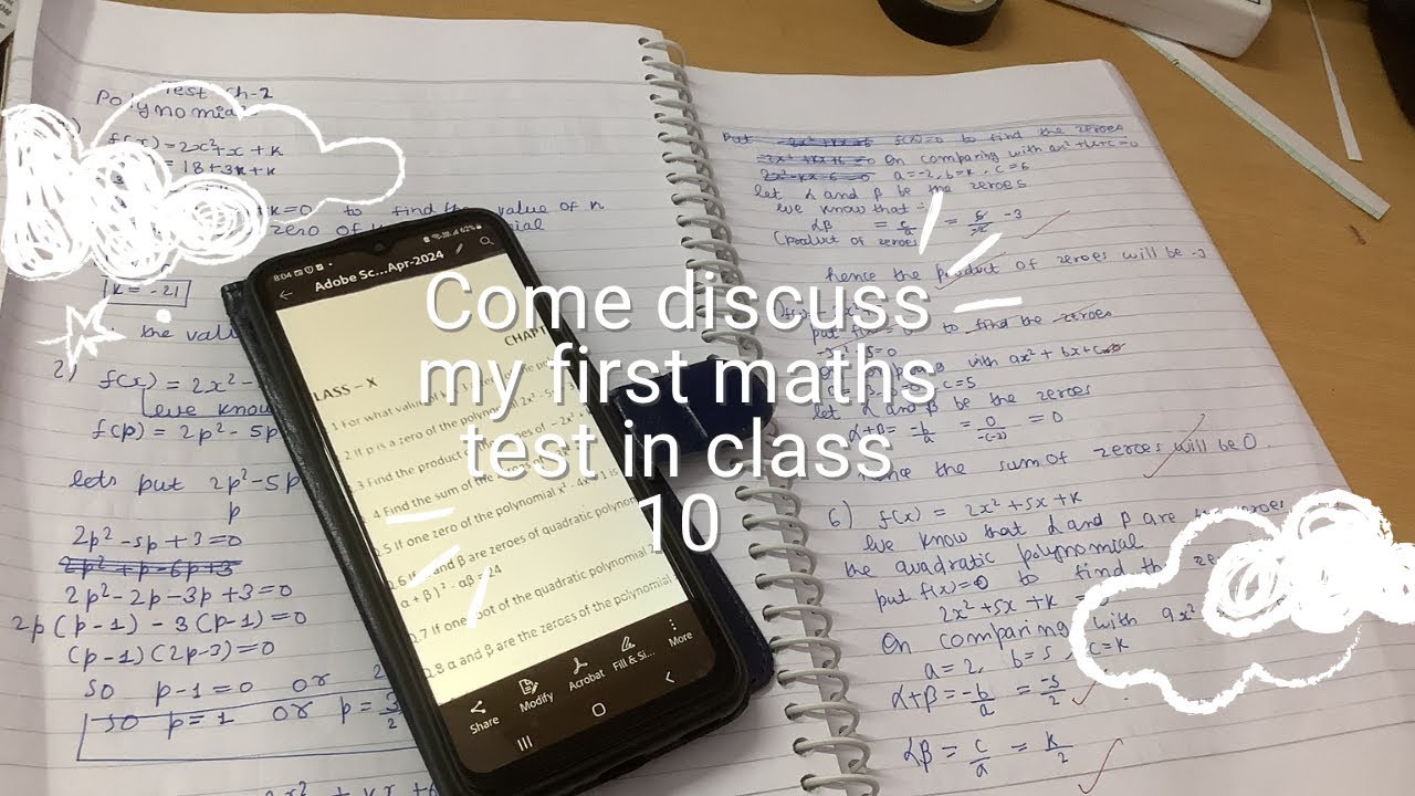 Come discuss my first maths test of class 10 🩷 - YouTube