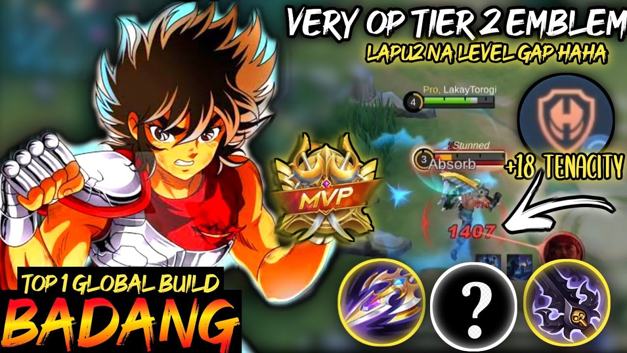 GRABENG NEW OP EMBLEM KAY BADANG (TENACITY) -MOBILE LEGENDS - YouTube