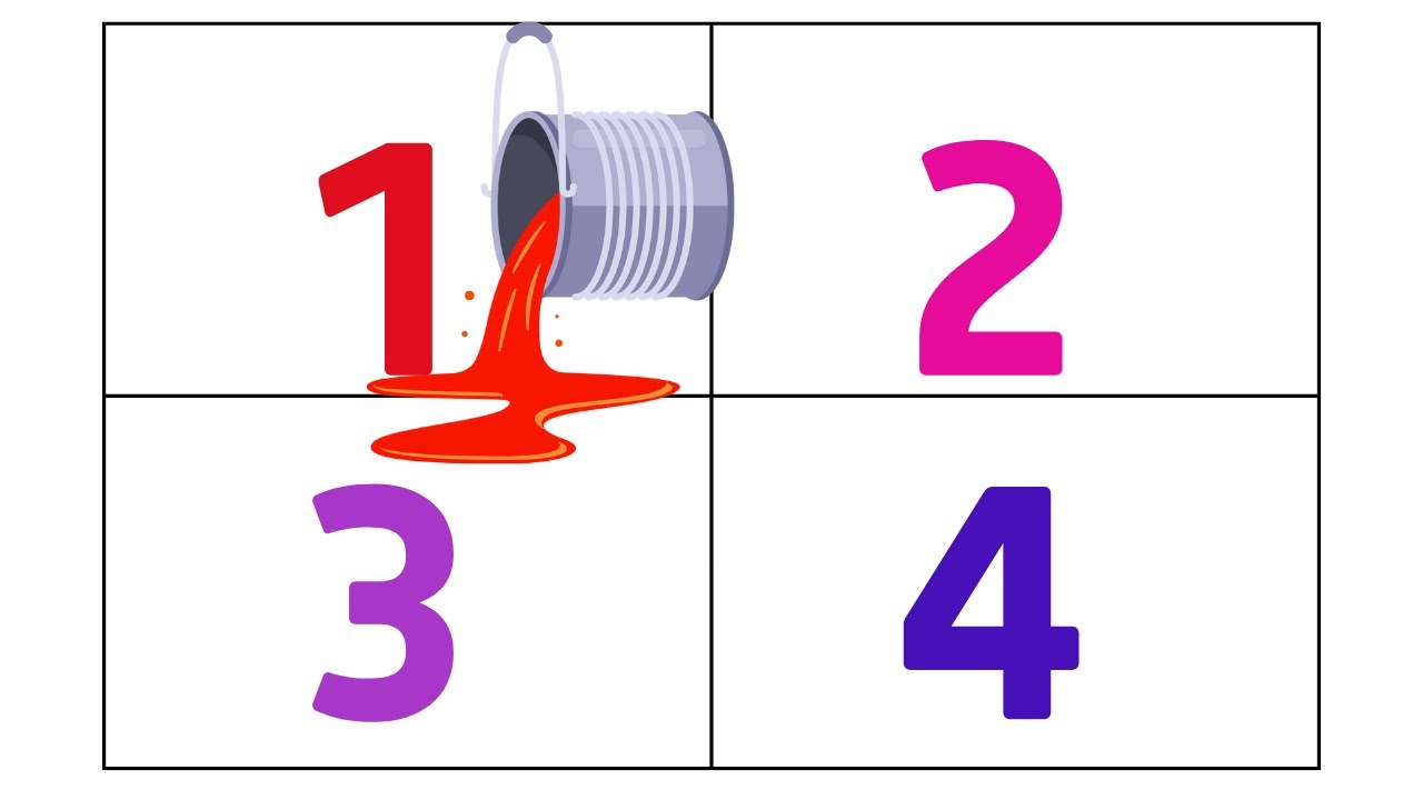 Learn 1234 Counting Numbers | 1 2 3 4 numbers | Learn With Chikki TV ...