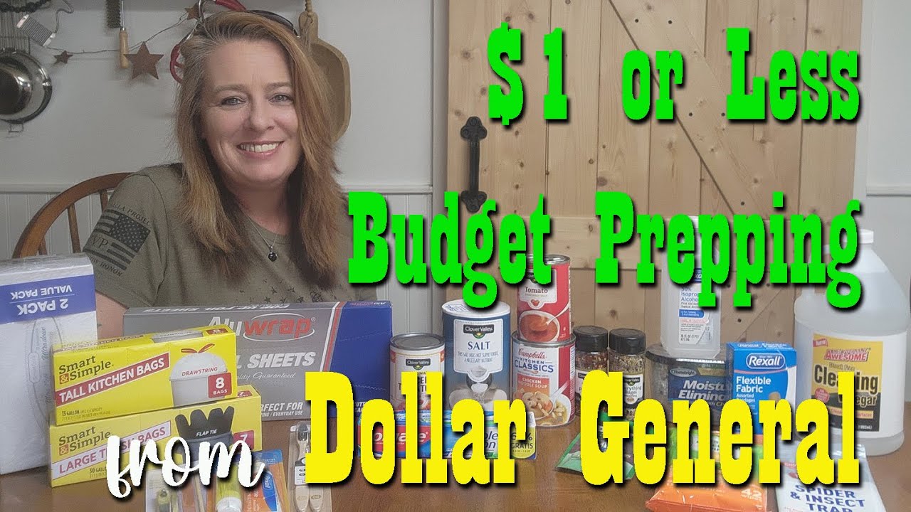 Budget Prepping from the Dollar General ~ $1 or Less - YouTube