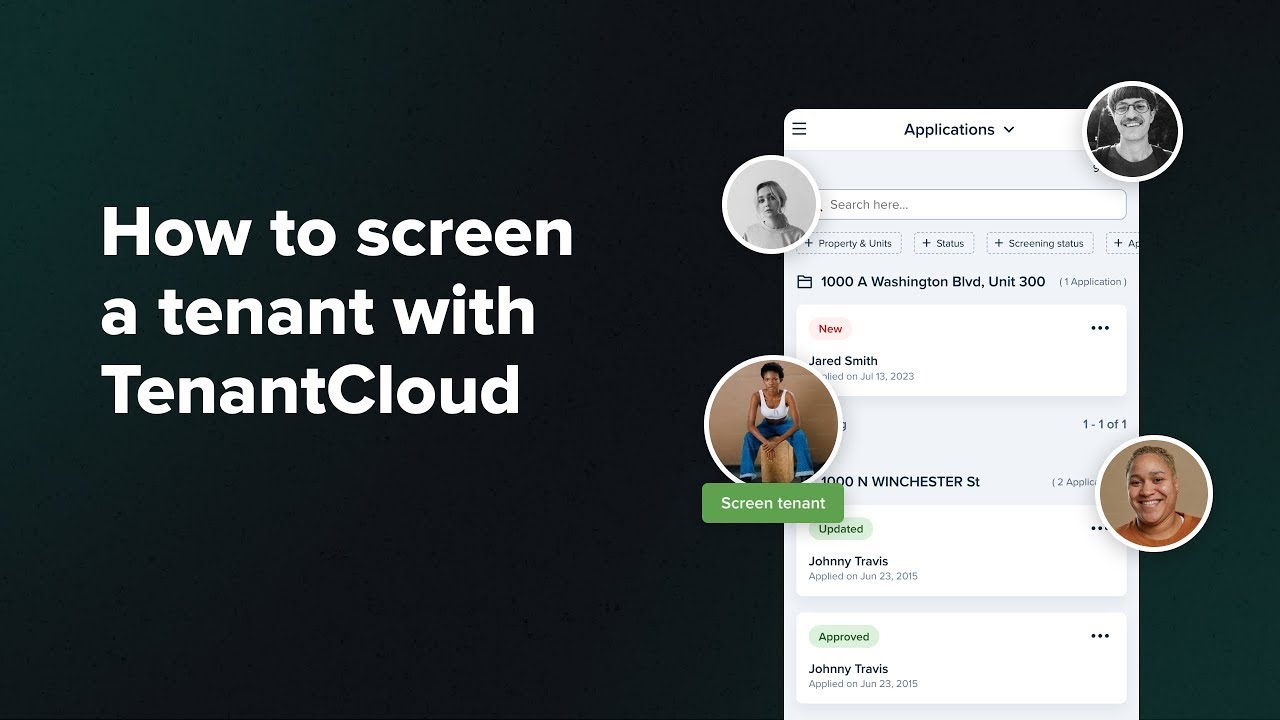 How to Screen a Tenant with TenantCloud (Landlord) | Rent Collection App - YouTube