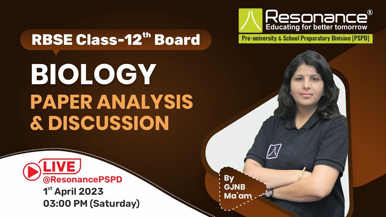 RBSE Class XII Biology Paper Analysis with Discussion II RBSE BOARD ...