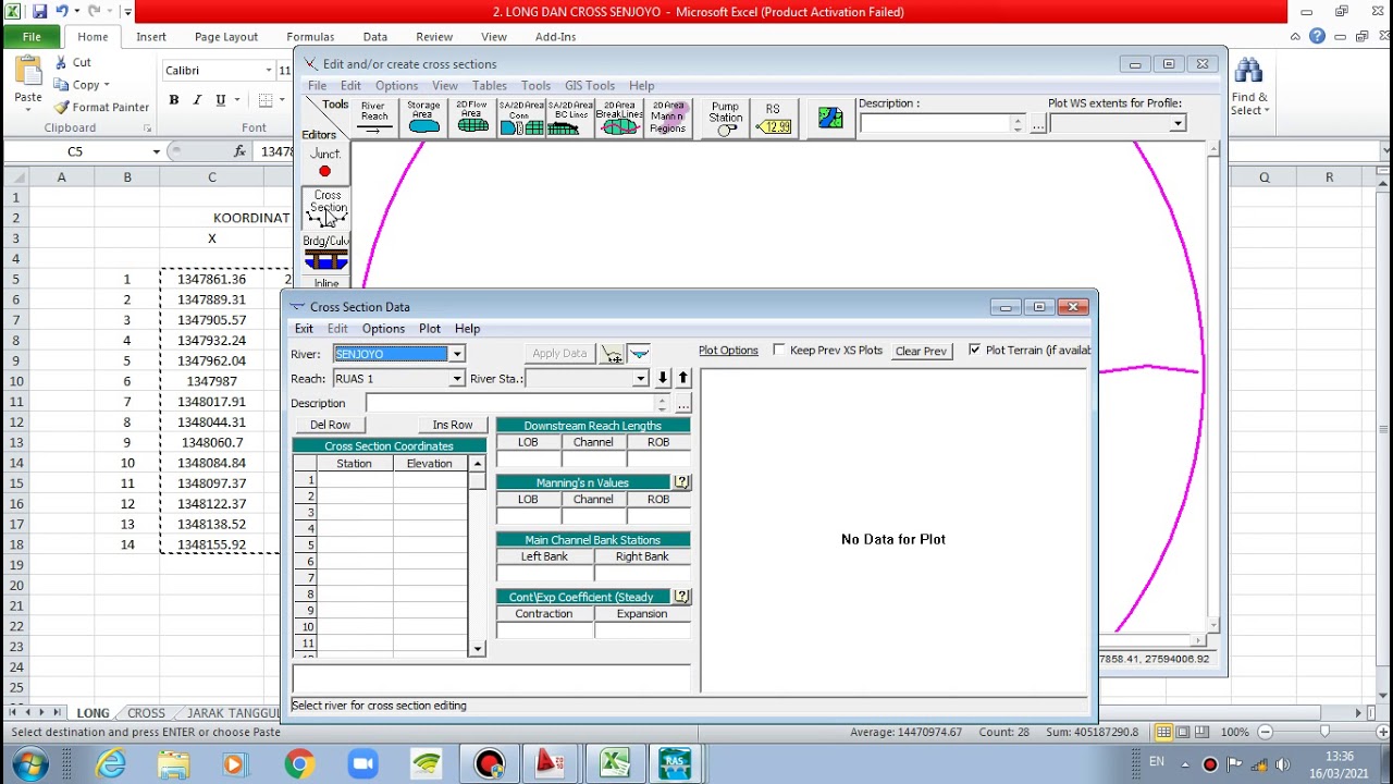 LATIHAN HEC RAS : CARA INPUT DATA GEOMETRI DARI GAMBAR AUTO CAD - YouTube