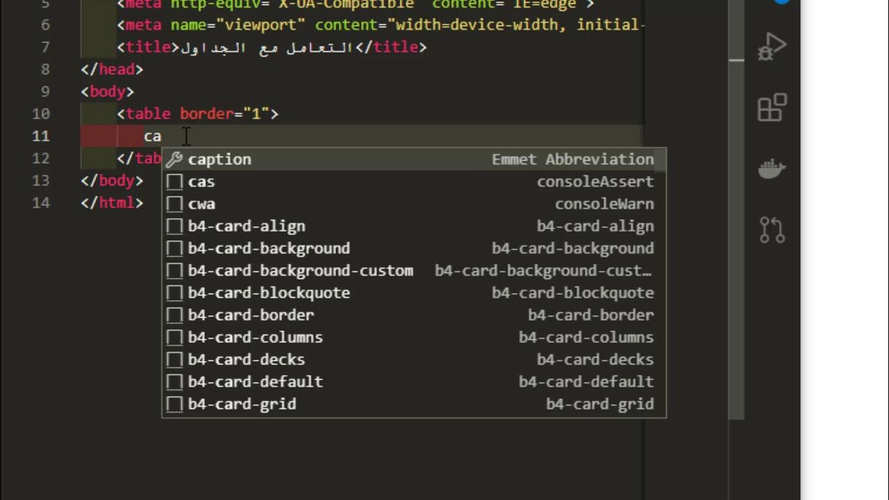 CH06 Tables HTML Element - YouTube