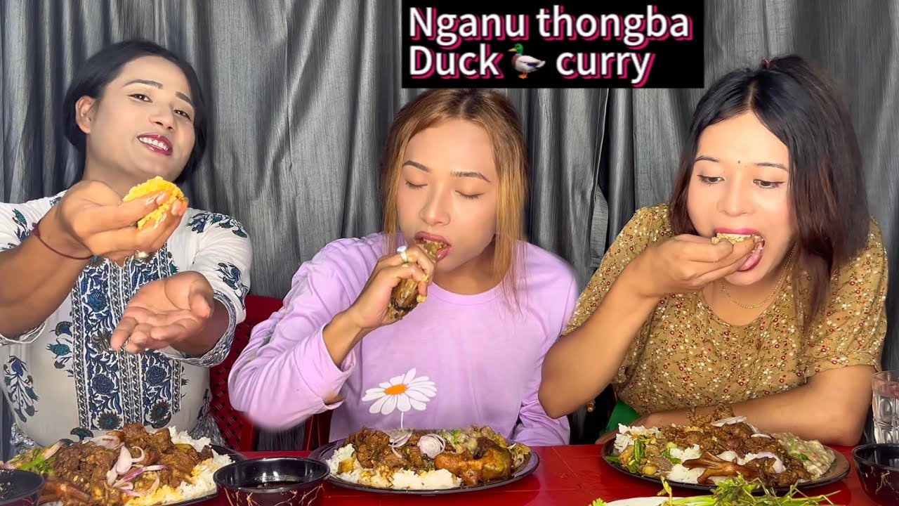 Nganu Thongba (duck Curry )Pan eronba 😋MUKBANG - YouTube