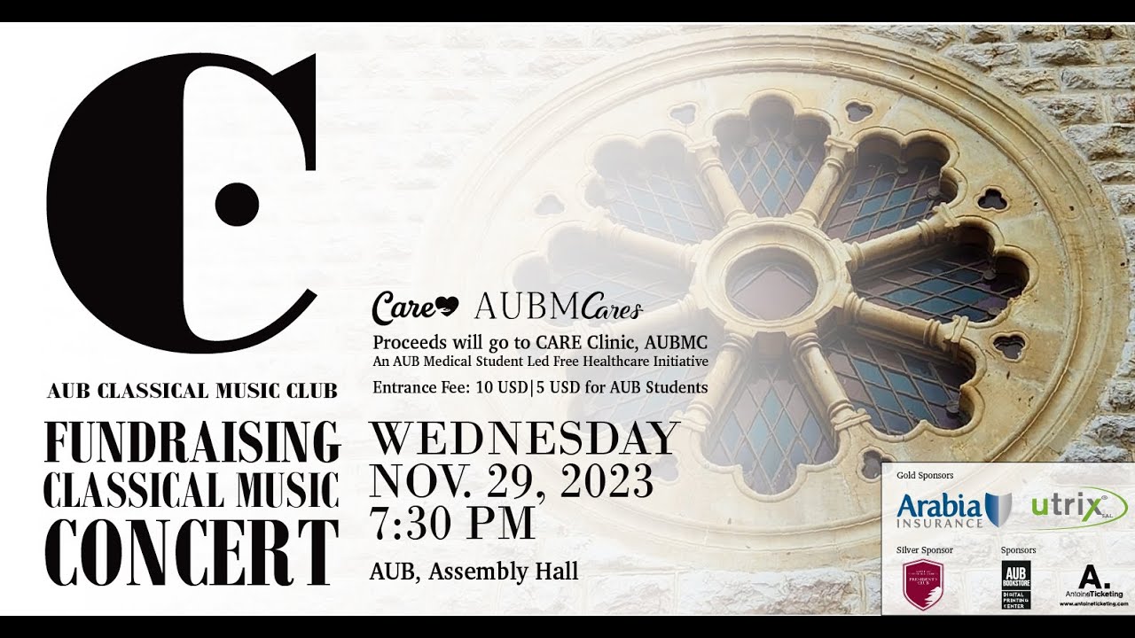 Fundraising Concert on Wednesday 29.11.2023 AUB, Assembly Hall - YouTube