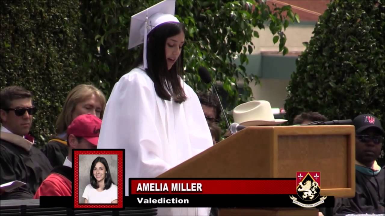 HW Commencement 2015: Valedictorian Amelia Miller - YouTube