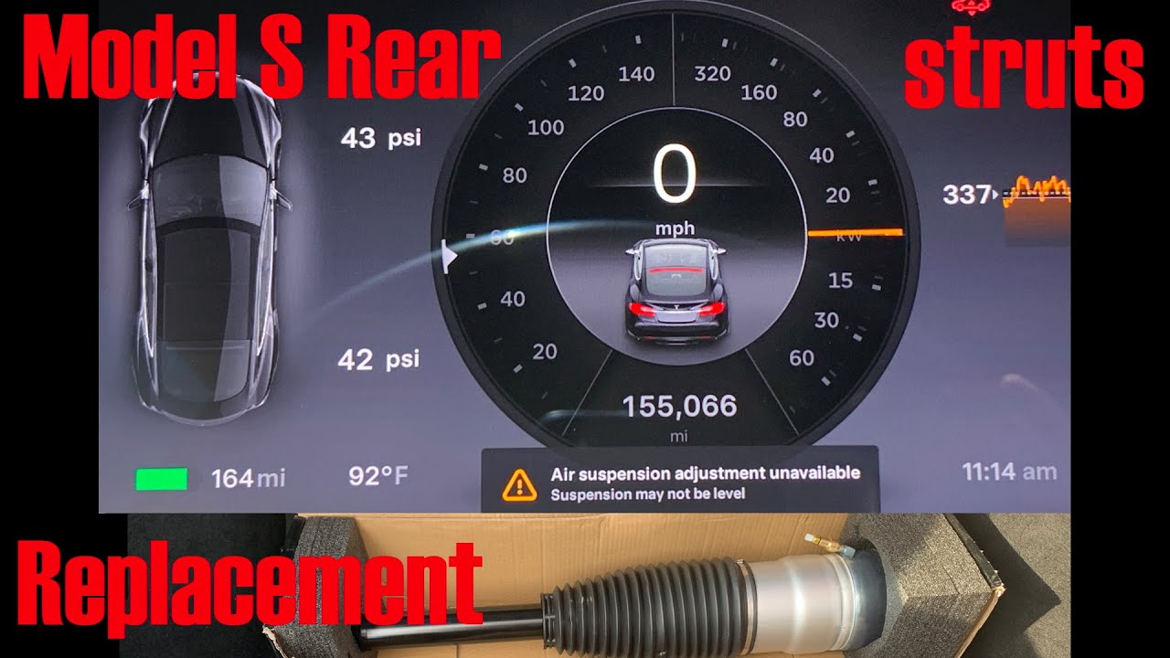Tesla Model S Rear Struts Replacement - YouTube