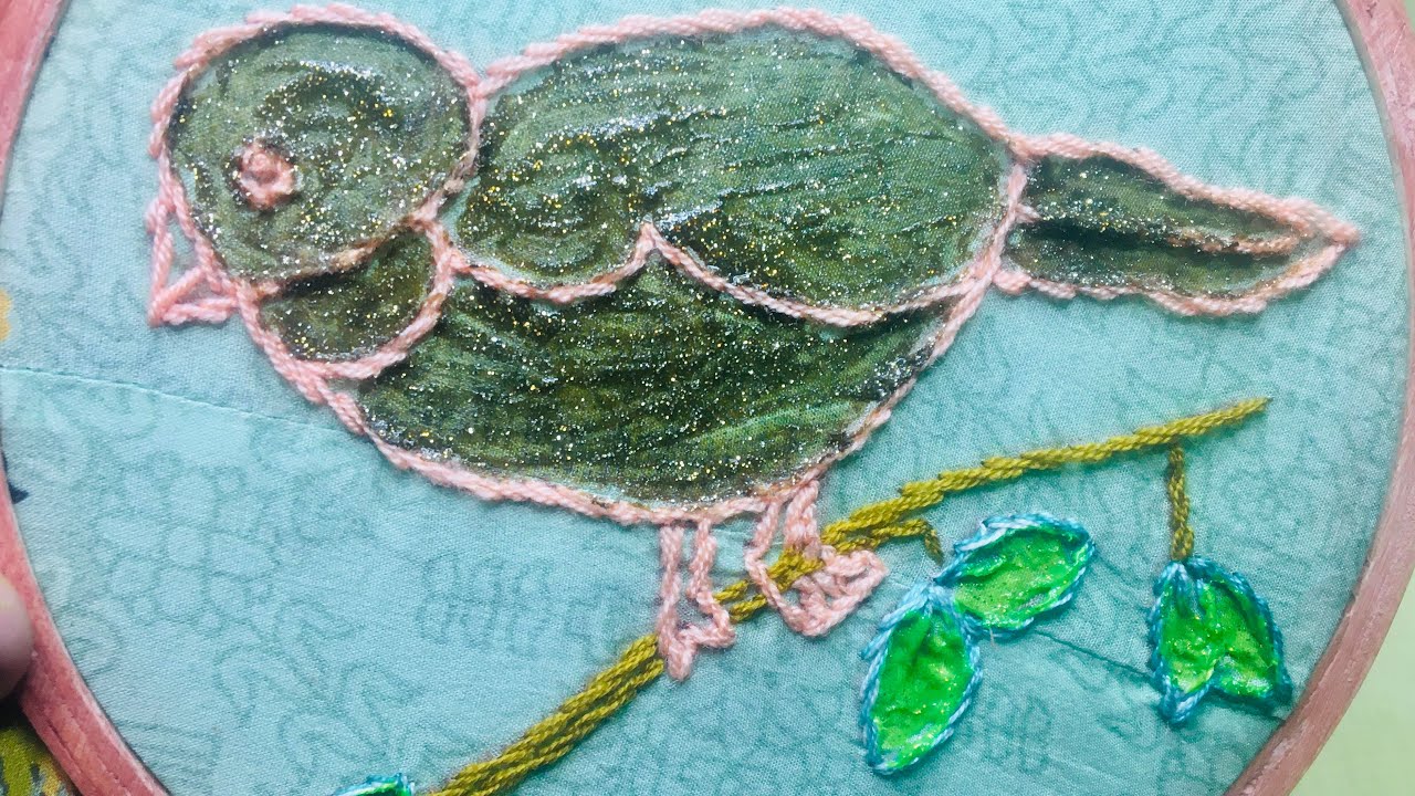 Hand Embroidery Tutorial For beginners with Sparrow Sketch | Use ...
