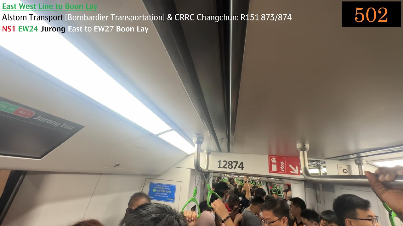 ⁴ᴷ [DEBUT/2x E-Brake] SMRT Trains, EWL Train Ride [Jurong East → Boon ...