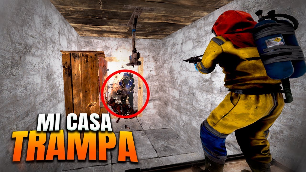 CAEN en mi BASE TRAMPA - RUST - Gameplay español - YouTube