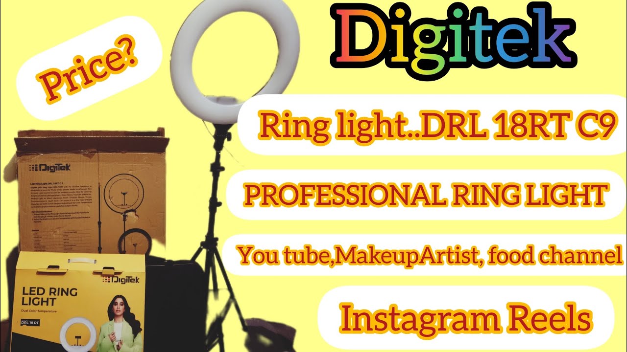 unboxing portable digitek ring light with stand Review/guide ...