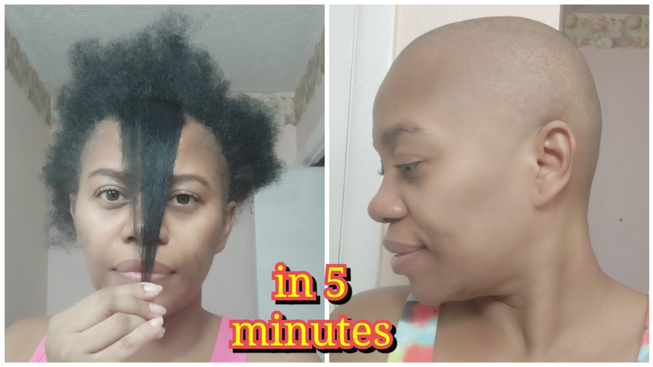 how to shave your head bald and clean// Big Chop - YouTube