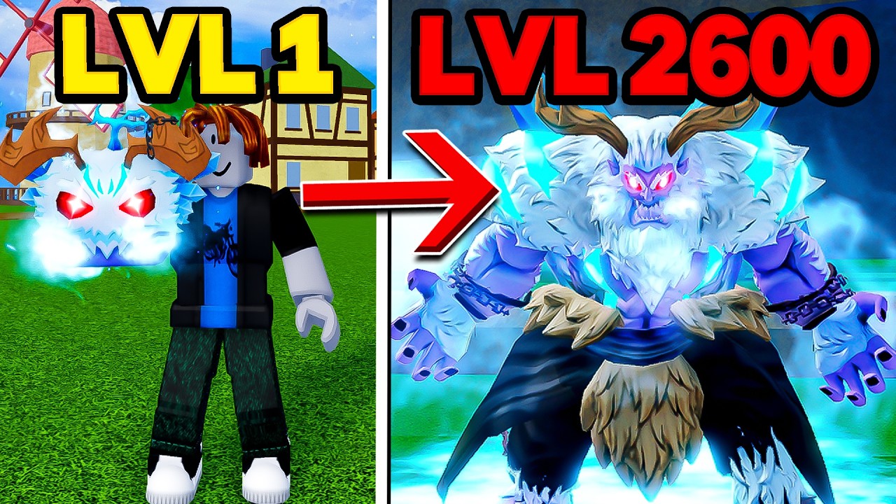 UPEI DO 1 AO 2600 COM A NOVA FRUTA YETI NO BLOX FRUITS! - YouTube