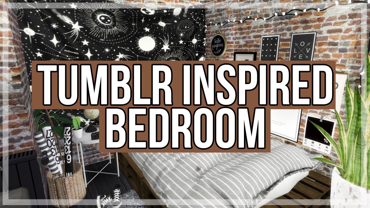 The Sims 4: Room Build || Tumblr Inspired Bedroom - YouTube