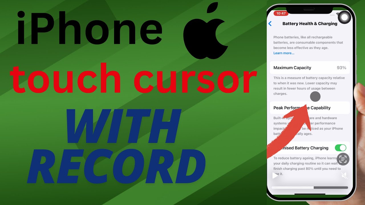 টাচ কার্সর ব‍্যবহার করা খুবই সহজ | iPhone | how to screen record on ...