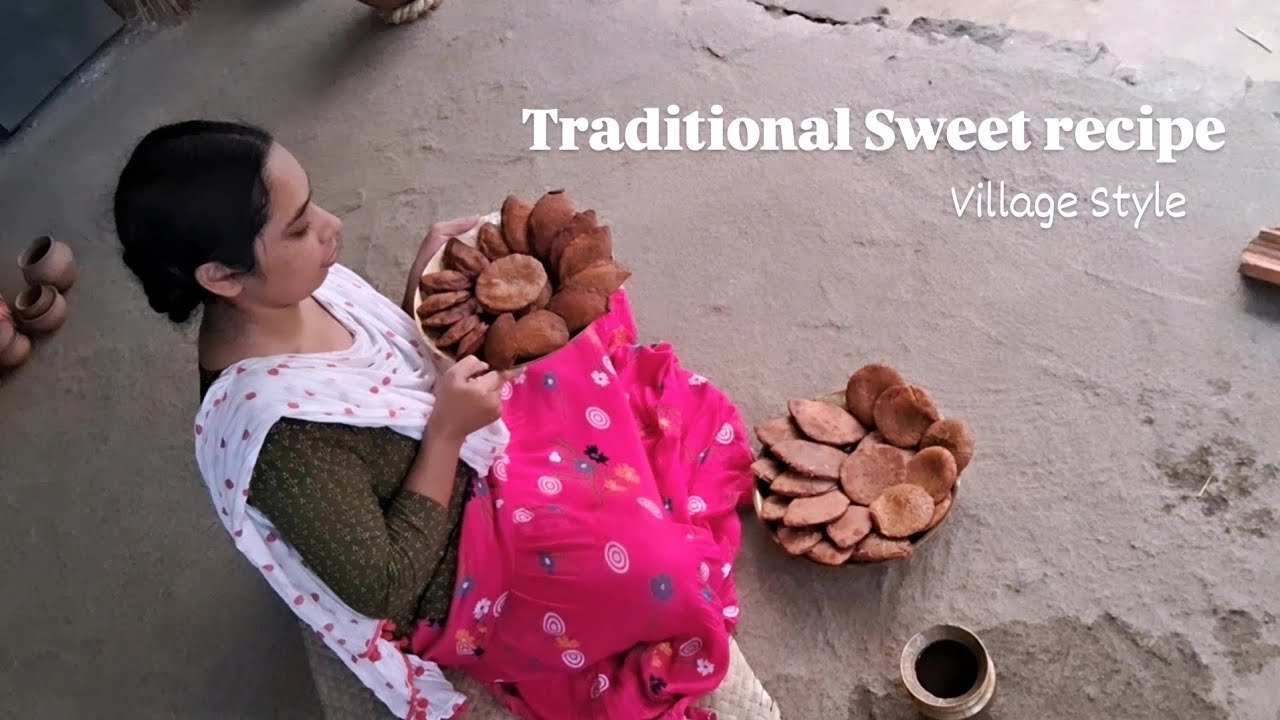 Traditional Sweet Recipe - (manda pitha) Making In Village || Indian ...