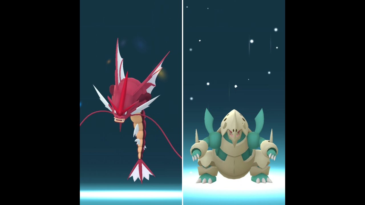 Evolution Shiny Mega Gyarados, Shiny Mega Aggron in Pokemon Go - YouTube