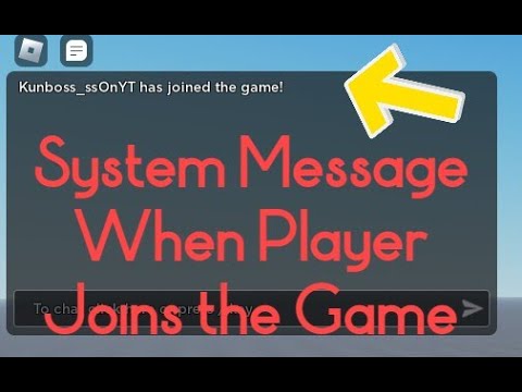 How to Display System Message in Chat When Player Joins (Updated 2023 ...