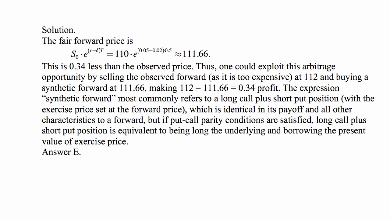 Exam IFM exercise for October 30, 2017 - YouTube