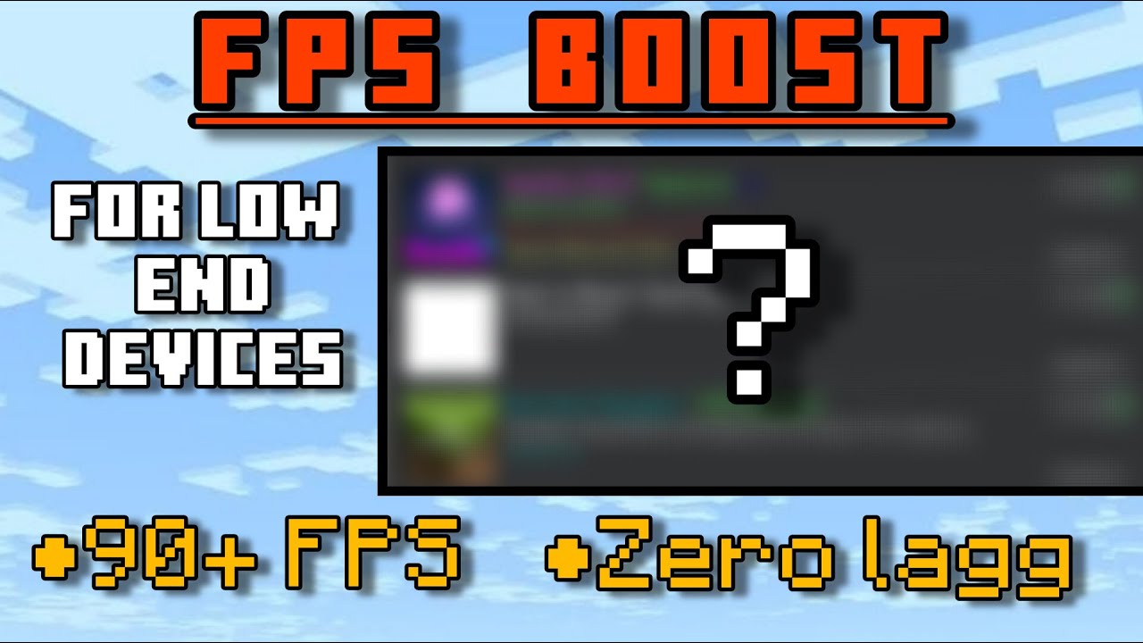 Best Packs to Reduce Lagg and Boost FPS in Minecraft Mobile - YouTube