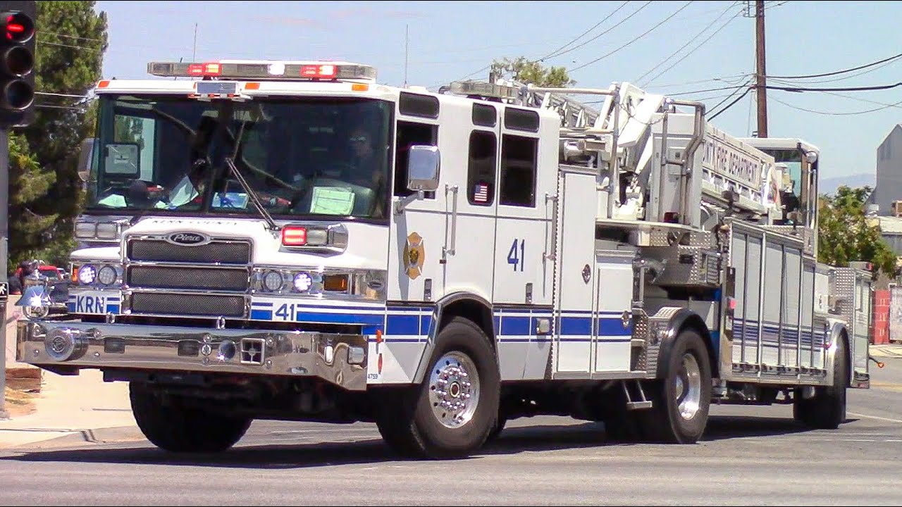 (Air Horn) Kern County Fire Dept. Truck 41 - YouTube
