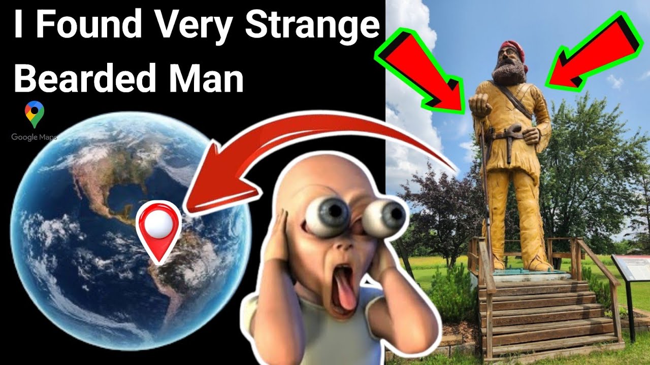 😱You See A Tall Man Standing On The Side Of The Road On Google Eart And ...