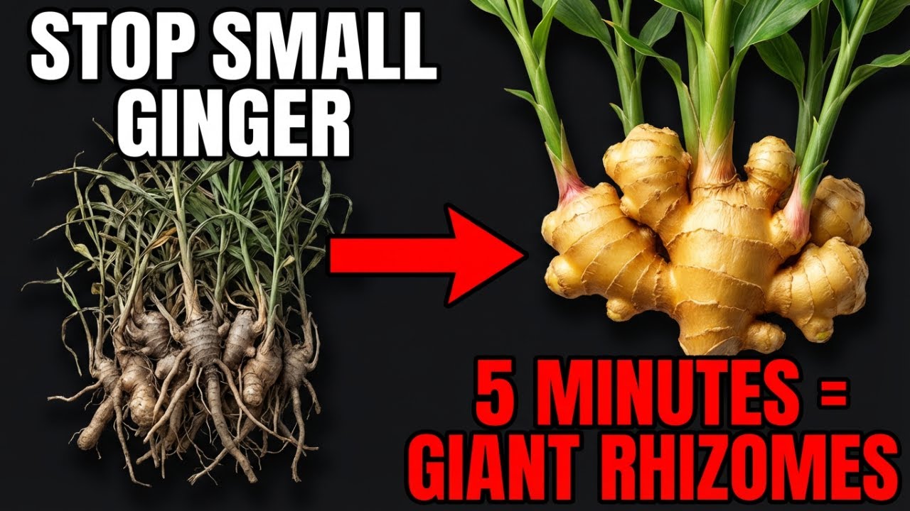 Grow GIANT Ginger at Home 🌱 Just 5 Minutes Every 2 Weeks (Bigger ...