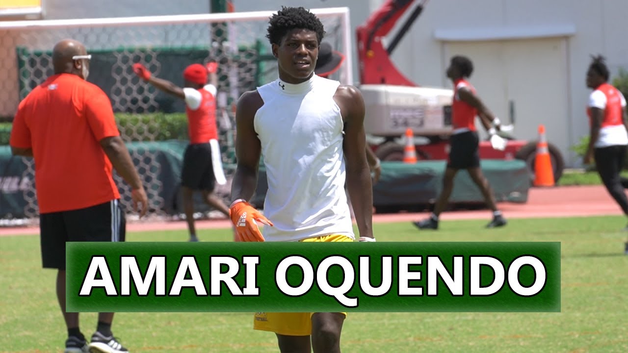 Northwestern 2027 S Amari Oquendo at Miami 7-on-7 Camp - YouTube