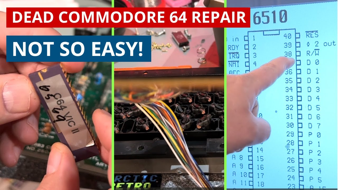 Dead Commodore 64: Repair and restoration - Black screen but otherwise ...