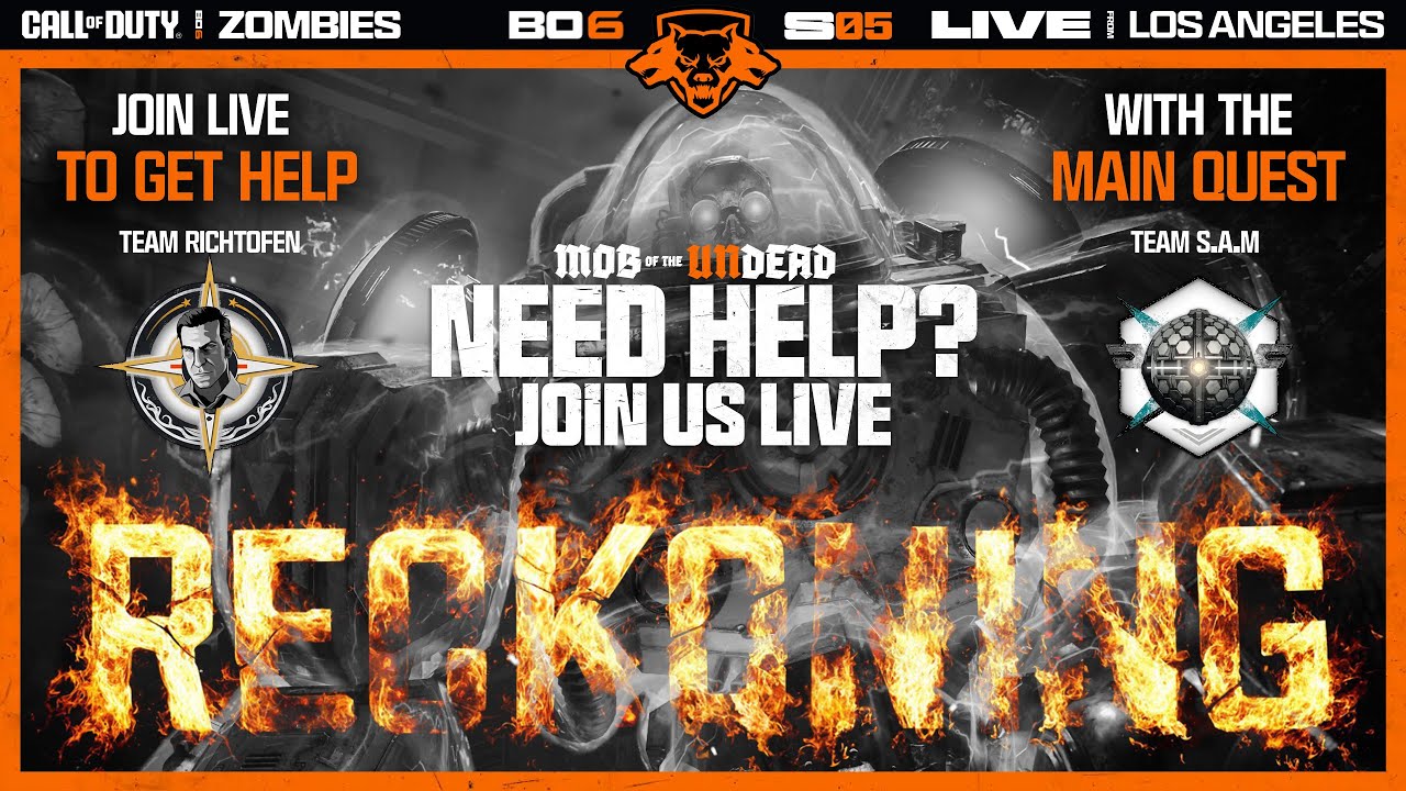 S05: BO6 Zombies | RECKONING | Join us LIVE to get help with the Main ...