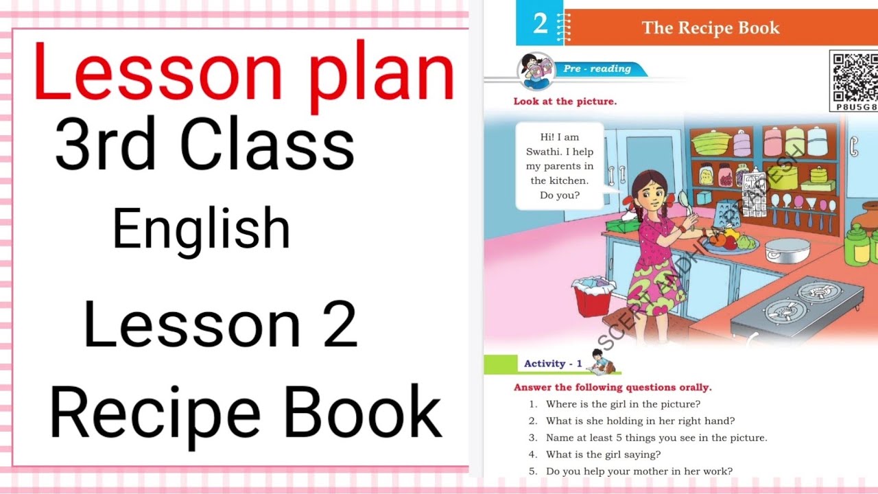 Lesson plan, 3rd class English, Lesson 2- The recipe book - YouTube