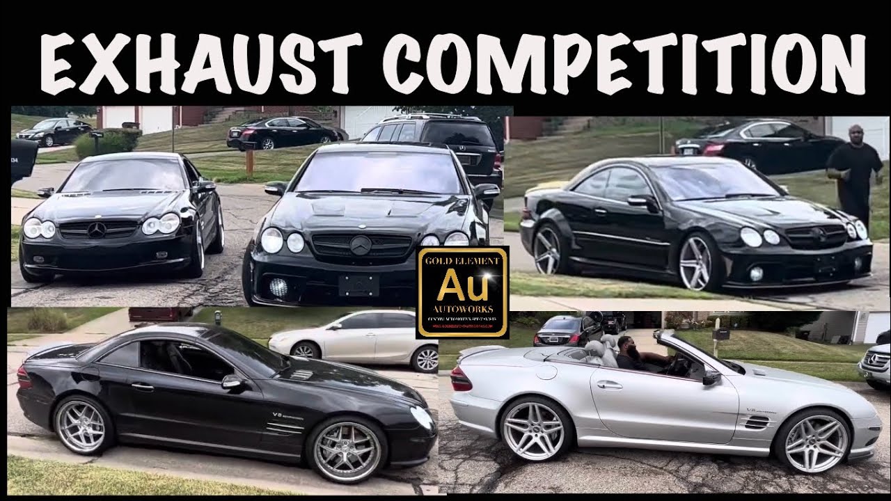 AMG EXHAUST COMPETITION!😲💨Mercedes CL55 Borla MBH Headers vs SL55 Cat ...