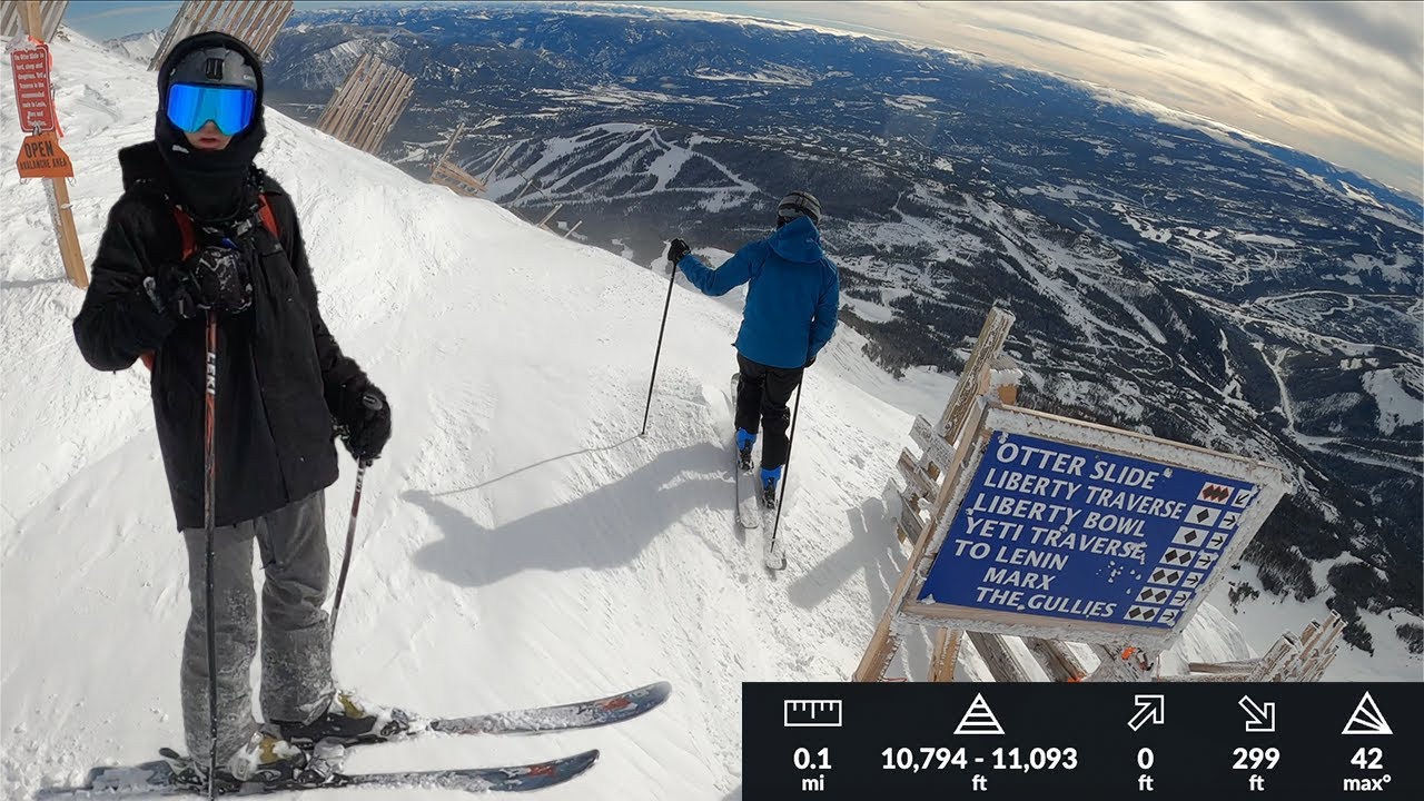 Skiing my FIRST TRIPLE BLACK DIAMOND at Big Sky! - YouTube