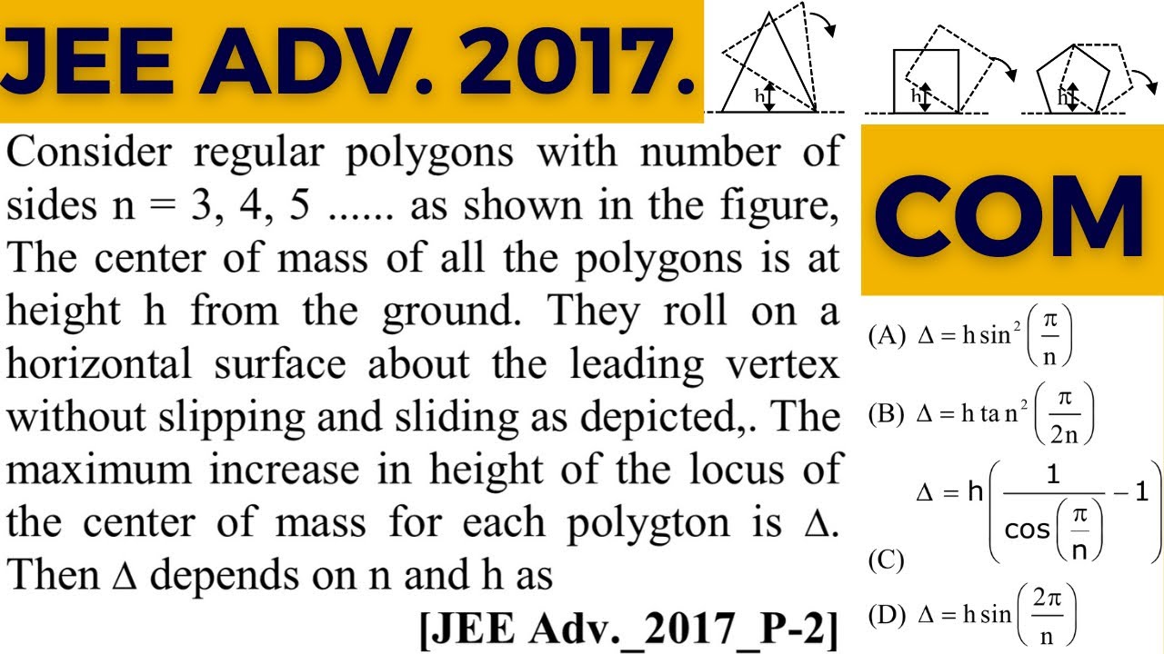 (Jee advanced 2017) Consider regular polygons with number of sides n ...