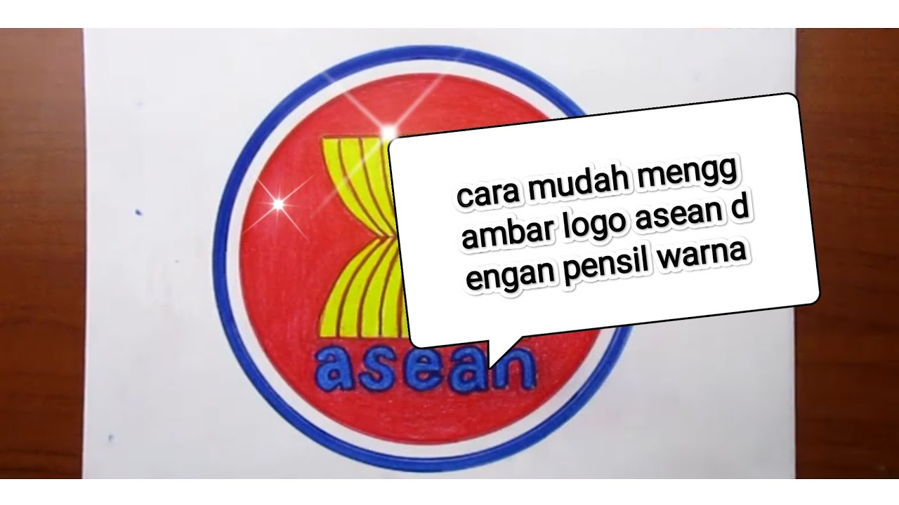 how to draw asean logo l cara menggambar logo asean - YouTube
