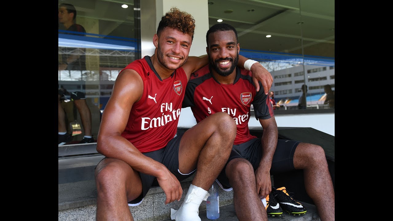 Arsenal train before Bayern Munich match | Arsenal Tour 2017 - YouTube