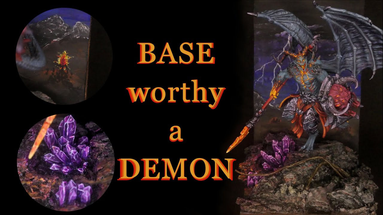 Demon invasion themed Base - build and painted for 3d printing ...