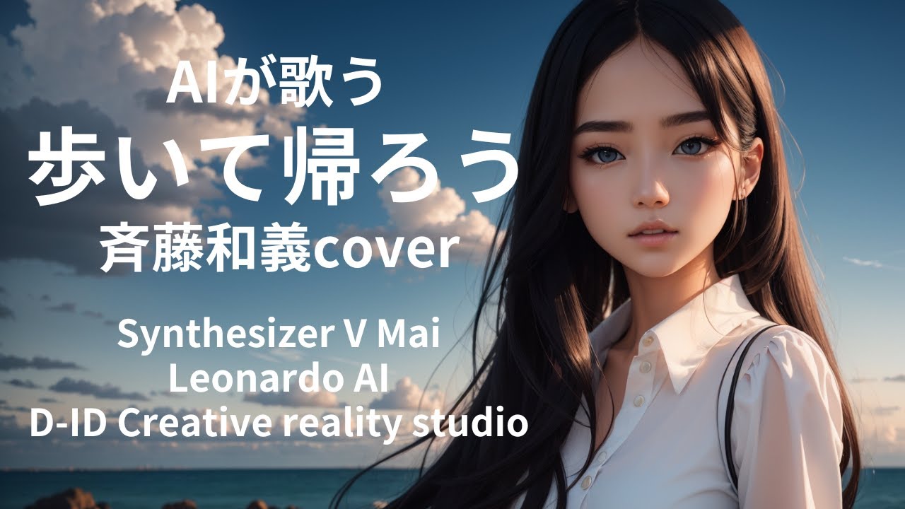 【AIが歌う】歩いて帰ろう/斉藤和義cover【Synthesizer V】【Leonardo AI】【D-ID Creative Reality Studio】 - YouTube