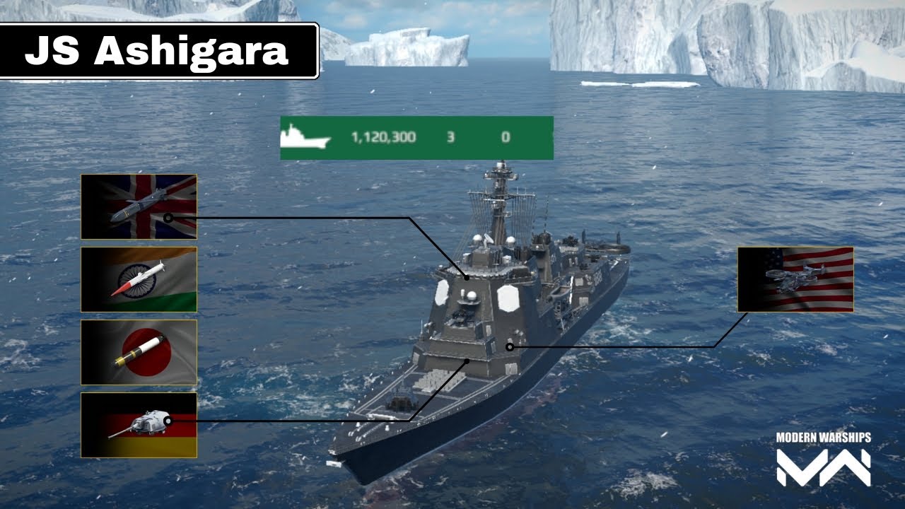 JS Ashigara insane😱 fire power Gameplay | modern warships # ...