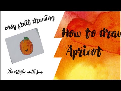 How to draw an apricot #easydrawing #drawingforkids #learnfruits # ...