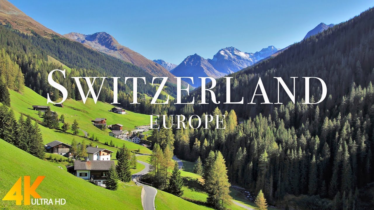 FLYING OVER SWITZERLAND (4K UHD) - Relaxing Music Along With Beautiful ...