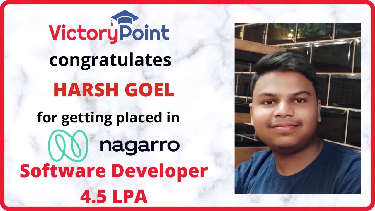Harsh Goel (Placed in Nagarro) - YouTube